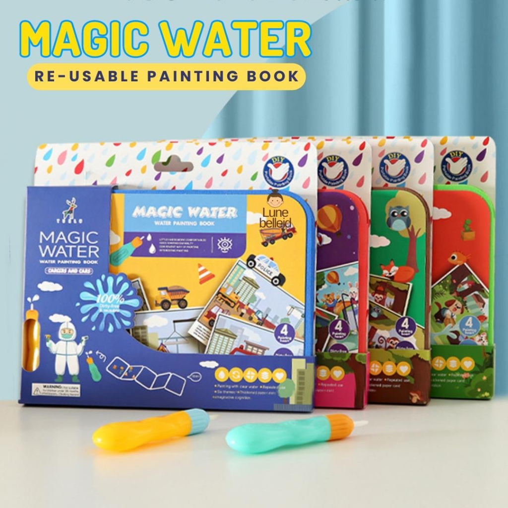 Magic Water Coloring Reusable Book/Magic Coloring Book/Water Coloring ...