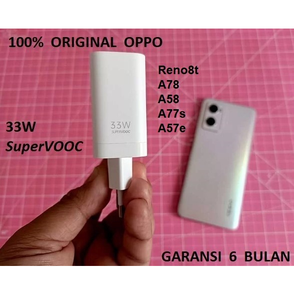 Original OPPO Reno8t A78 A58 A77s A57e 33W SuperVOOC Charger Adapter ...