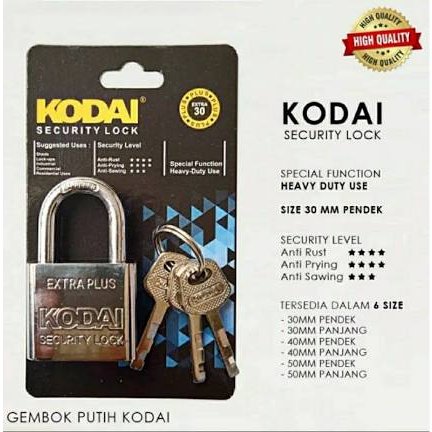 Kodai PADLOCK 30MM - 50MM | Shopee Malaysia