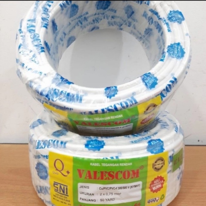 Fiber ELECTRIC CABLE 2x0,75 2 x 0.7 mm 50 y SNI VALESCOM | Shopee Malaysia