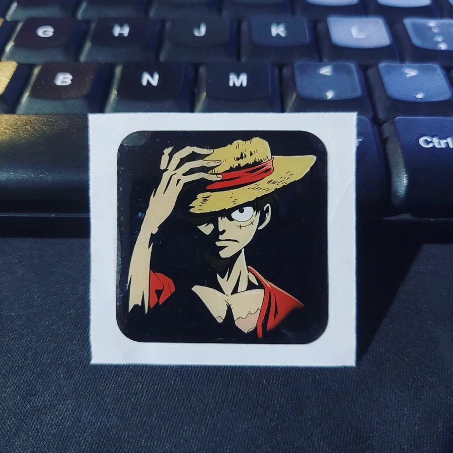 Luffy ONE PIECE Lycal 3D Resin Embossed Sticker Small Logo Unit ...