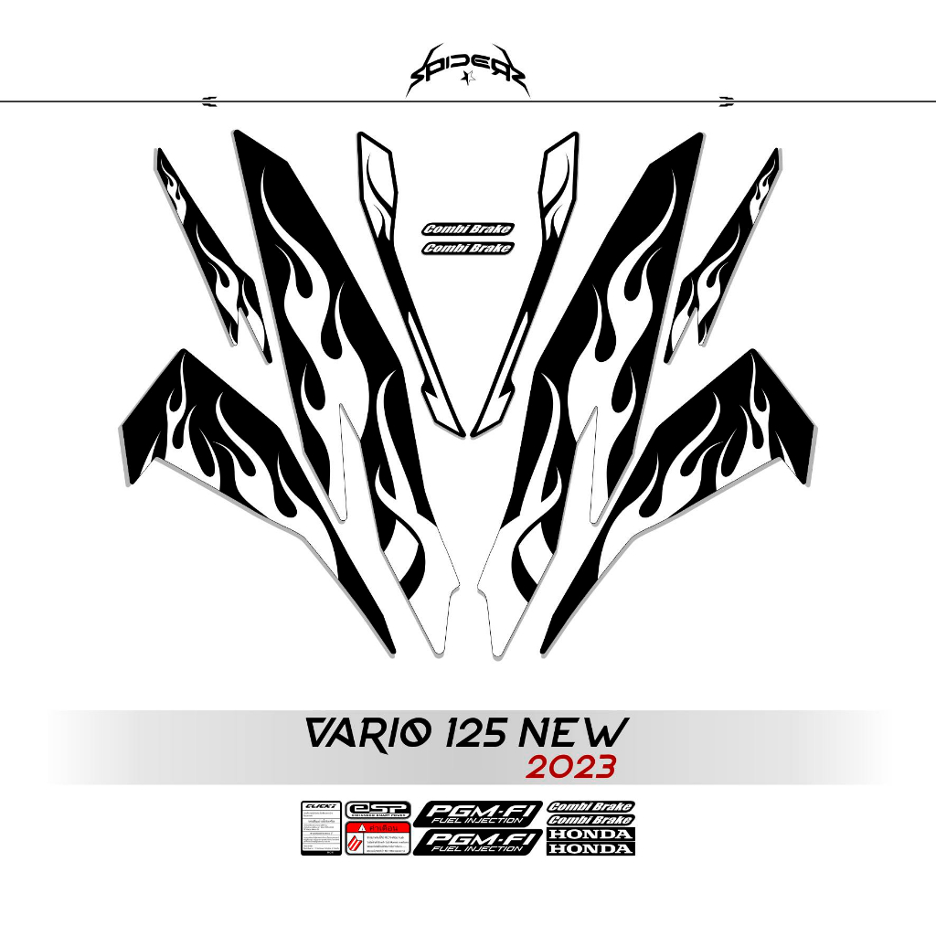 Striping HONDA VARIO 125 NEW / 4 / FIRE TRIBAL FIRE / HOTHELLS / 2022 ...