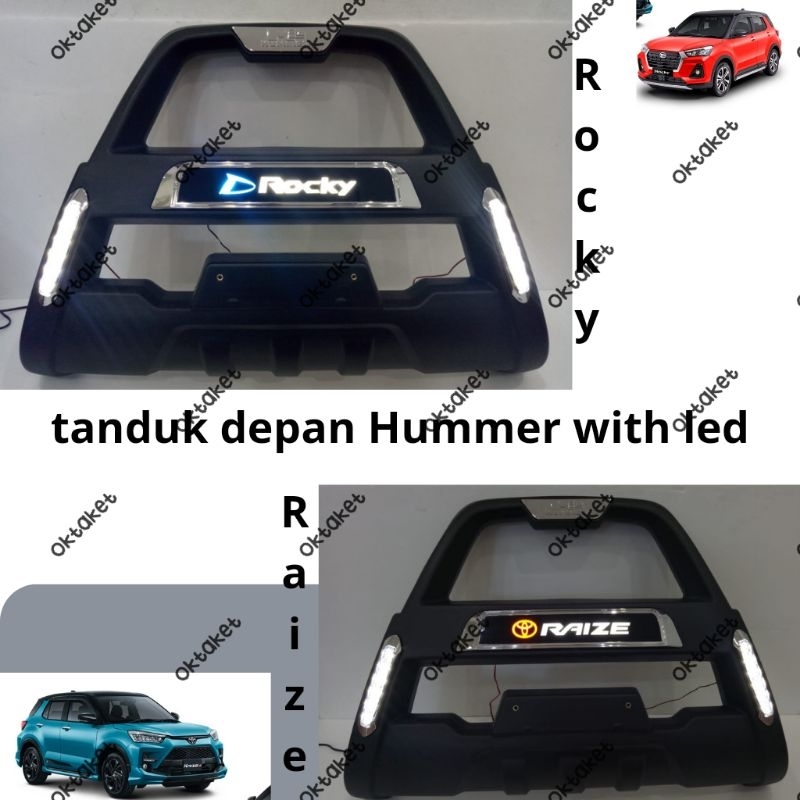 Front horn front bumper Raize Rocky 2020 2021 2023 Hummer with led ...