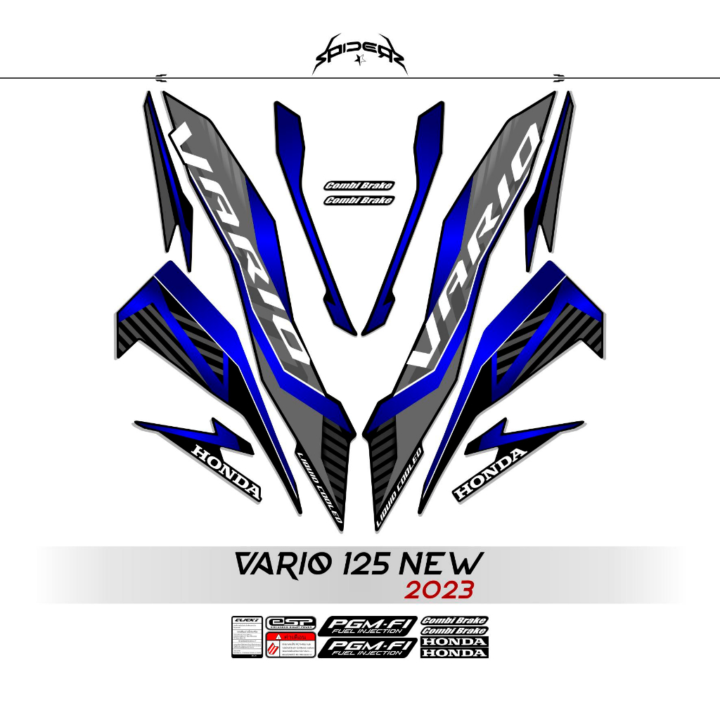 Striping HONDA VARIO 125 NEW/8/2022/2023/CBS - ISS/STRIPE/STICKER ...