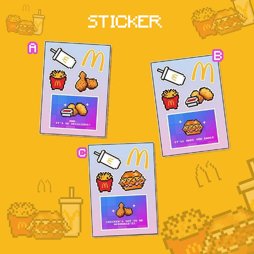 LATEST NEW JEANS X MCD STICKER GLOSSY NEW JEANS MCD LIMITED EDITION ...