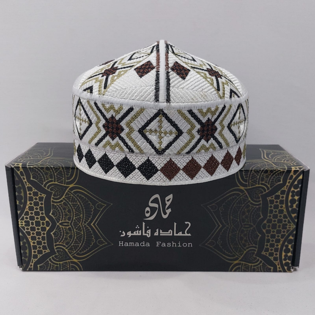 Peci PAKISTAN HAMADA Exclusive BOX PACKAGING/ Full Embroidered Peci ...
