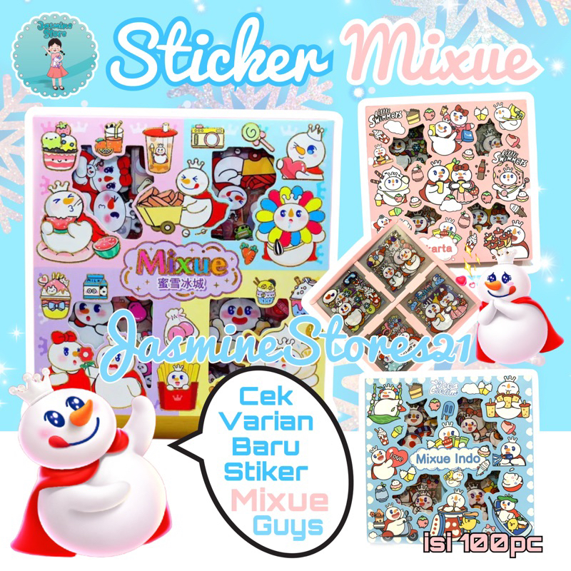 Mixui Snow King Sticker Contains 100 Sheets/Mixui Sticker Cute Viral ...