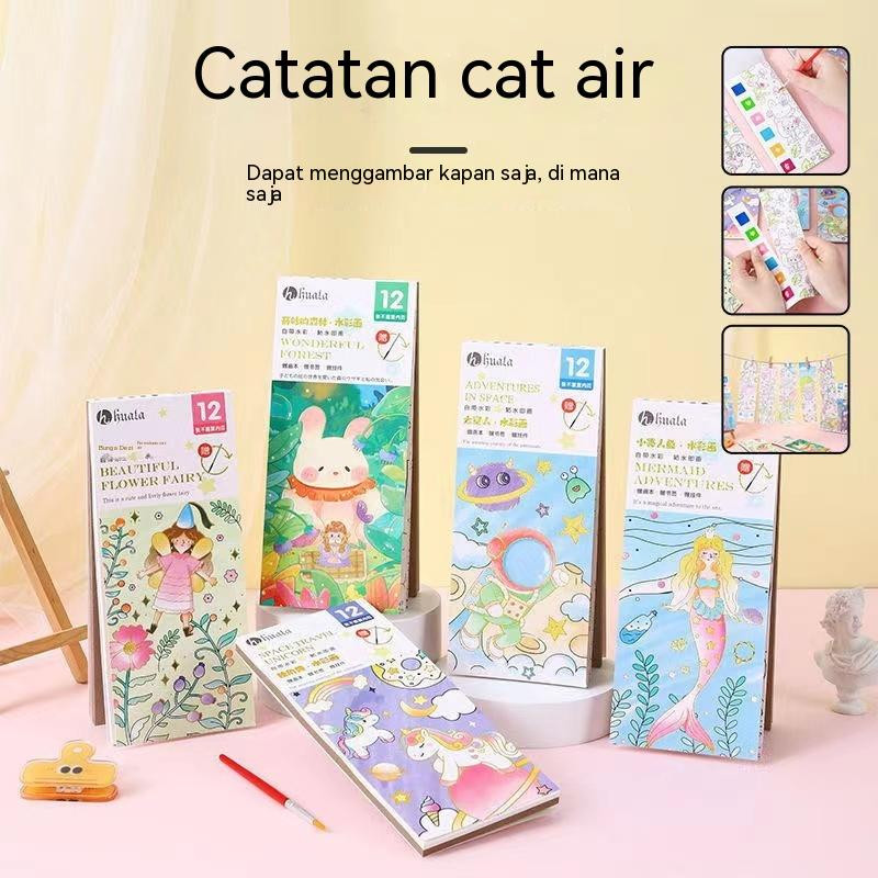 Children's watercolor coloring sticky notes / coloring books ...