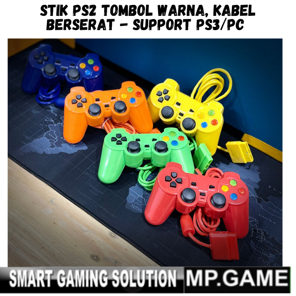 TOMBOL Ps2 Stick TW Colorful Buttons Bestseller PS2/PC Stick | Shopee ...