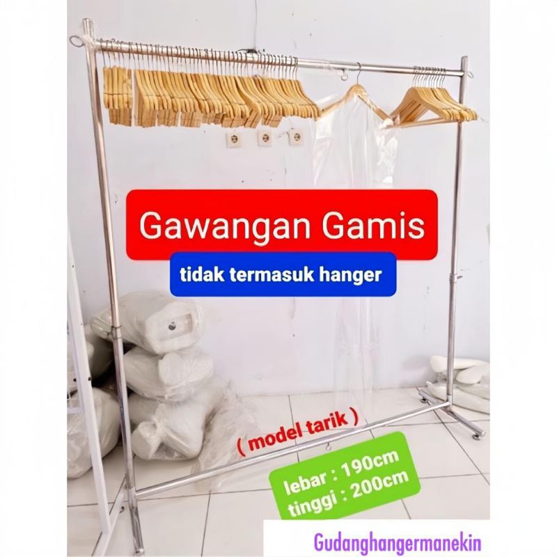 GANTUNGAN Gate / clothes hanger, large pipe pull model | Shopee Malaysia
