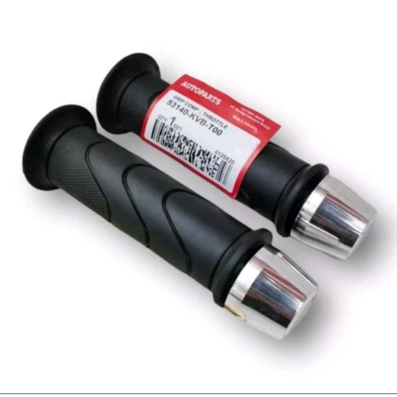 HITAM Honda STANDARD HANDGRIP FULL BLACK + CHROME HANDLEBAR TRACK ...