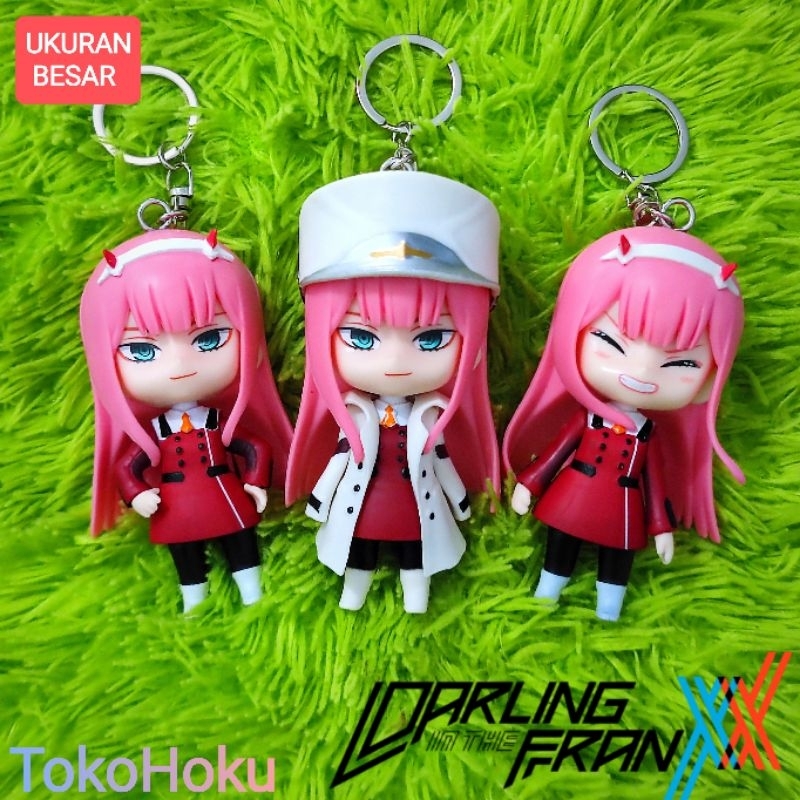 GANTUNGAN Keychain Zero Two Darling in the Franxx Action Fogure Anime ...