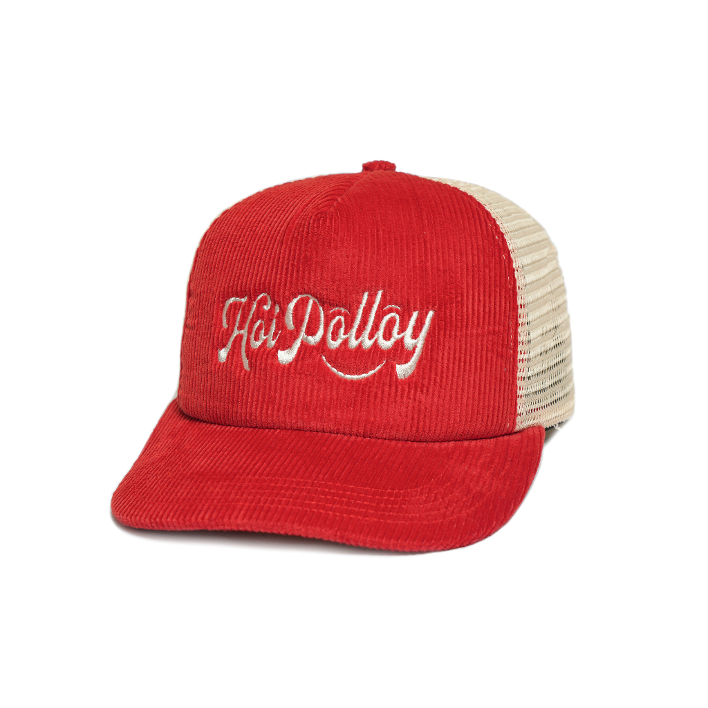 Hoi Polloy - Trucker Hat - Lasta Cord (Red Ivory) | Shopee Malaysia