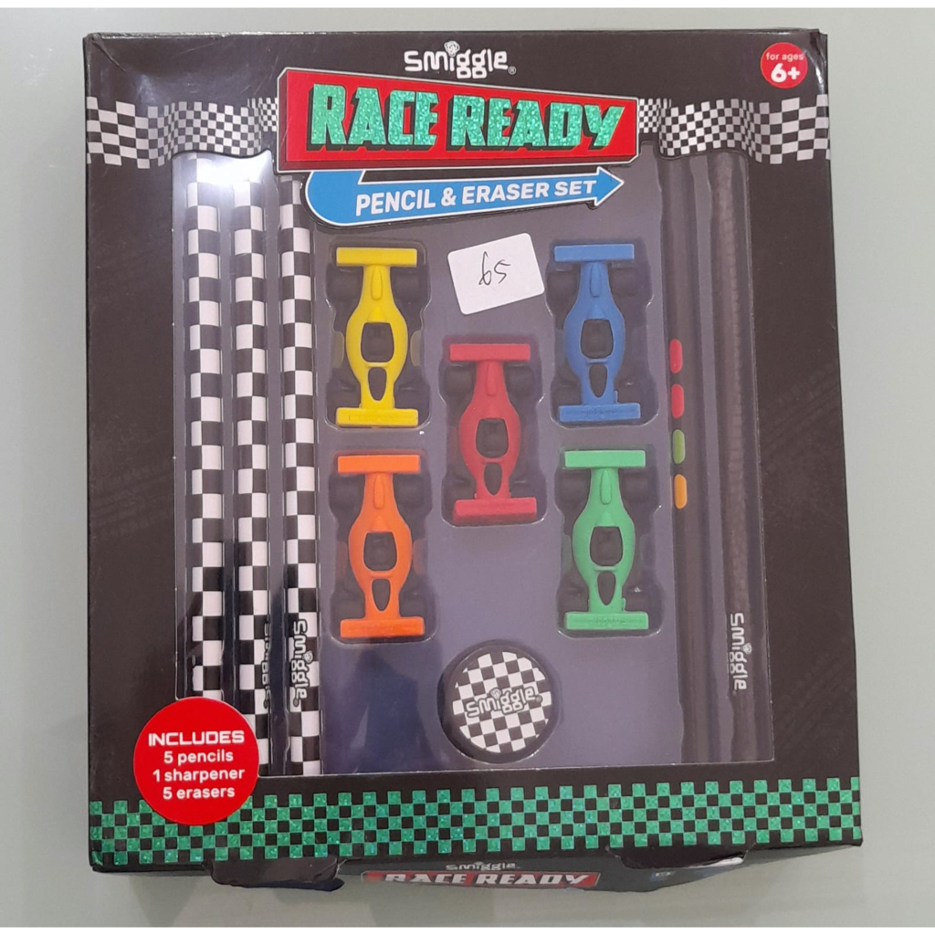 (REJECT) Smiggle RACE READY PENCIL & ERASER SET (Read Description ...