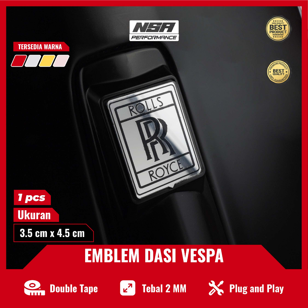 Nsa VESPA EMBLEM VESPA TIE NOT VESPA STICKER embossed VESPA LOGO EMBLEM ...