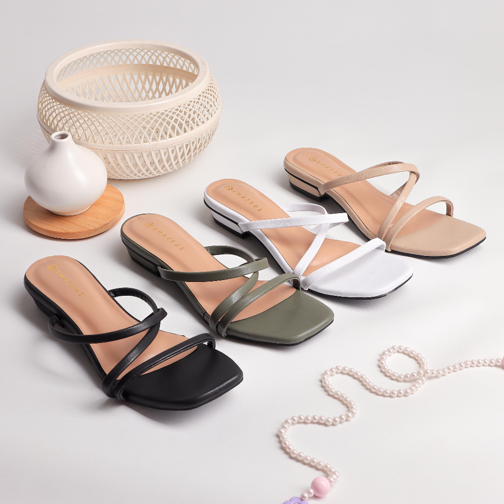 Amazeus MIREYA Women's 3cm Strap Sandals | Shopee Malaysia