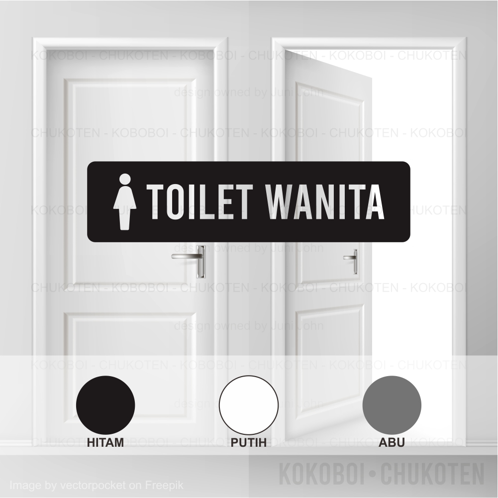 Toilet Door Stickers for Women Office Restaurant Cafe Door Sign ...