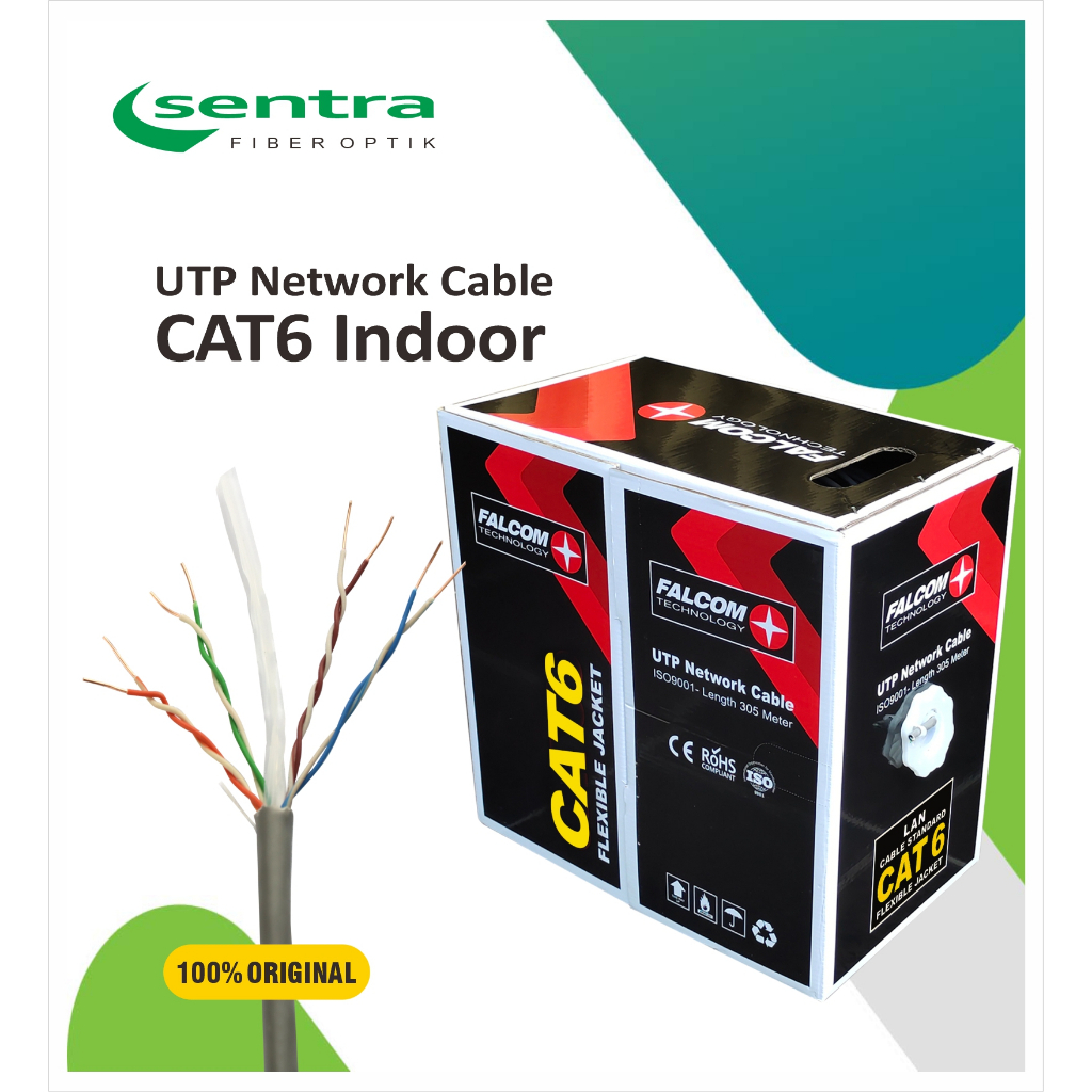 Cat 6 UTP LAN Cable Cat 6 - 1 roll 305 meters Original FALCOM (NETC002 ...