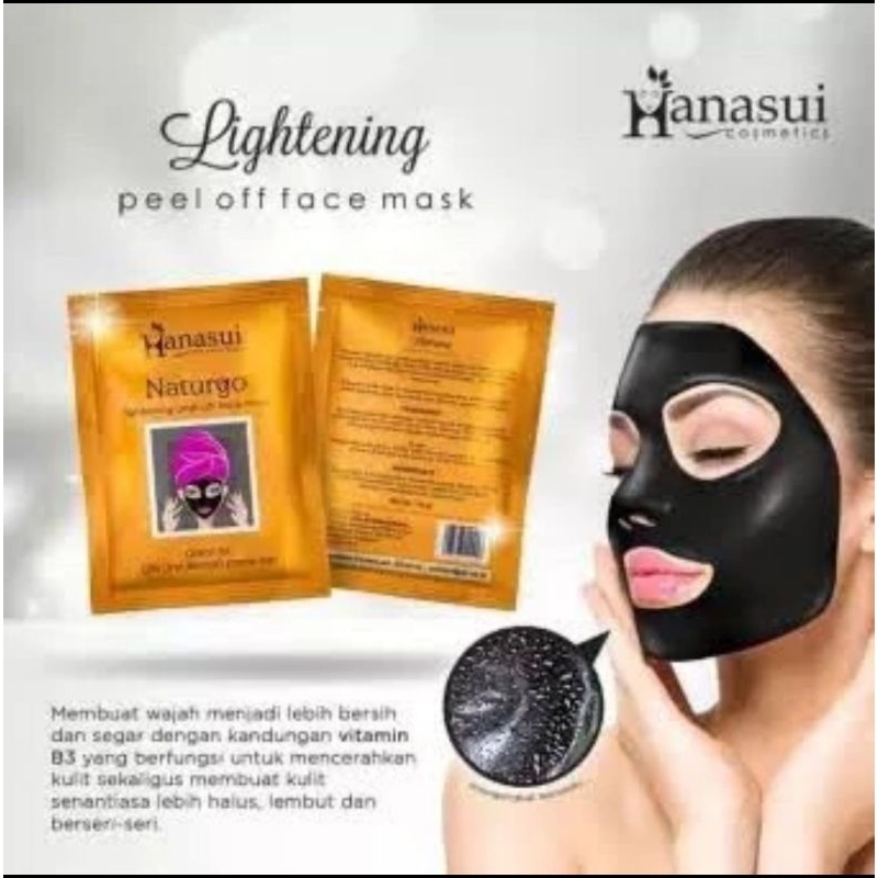 Hanasui Naturgo Peel Off Mask Black-1 Box Contains 10pcs Face Masks ...