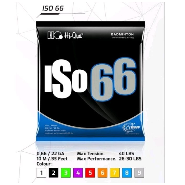 Original Hi-Qua HiQua Iso 66 Badminton Strings | Shopee Malaysia