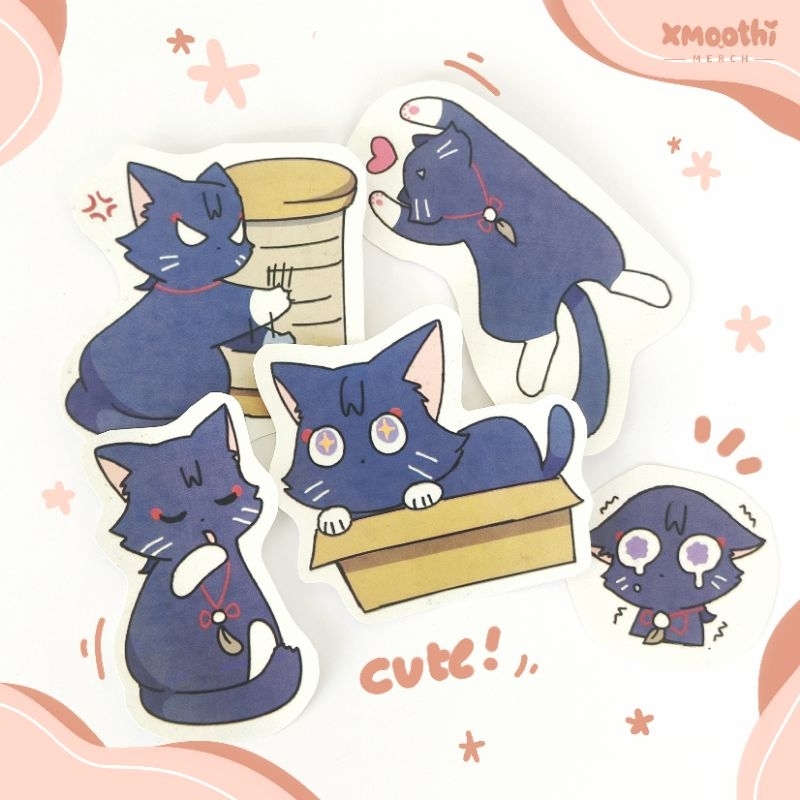 Scara MEOW - GENSHIN IMPACT DECO STICKERS - FANMADE STICKER by xmoothi ...