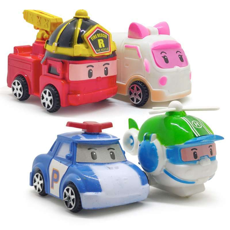 Mini Robocar Poly Car Children's Toys SET 4PCS | Shopee Malaysia