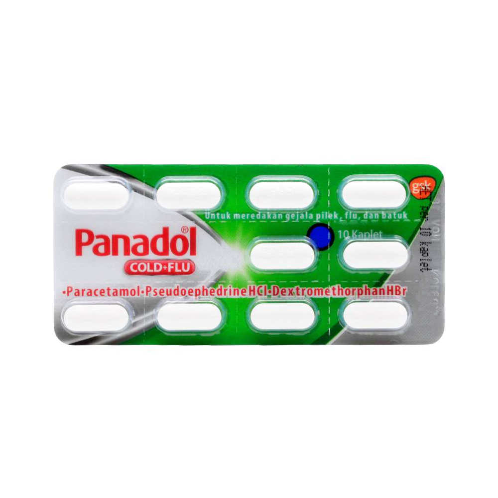 HIJAU Panadol Cold & Flu Strip 10's Caplets (Green) / Flu Medicine ...