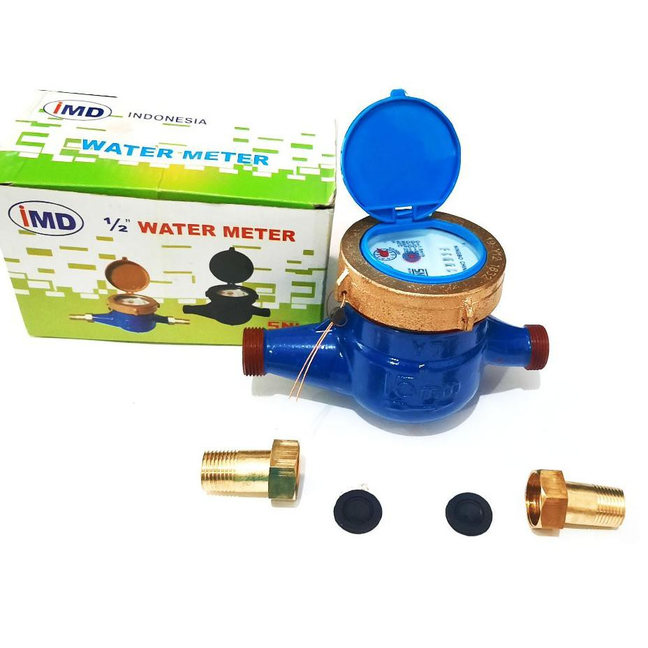 Iron Water Meter 1/2 In SNI Standard PDAM Water Meter Brand IMD SNI ...