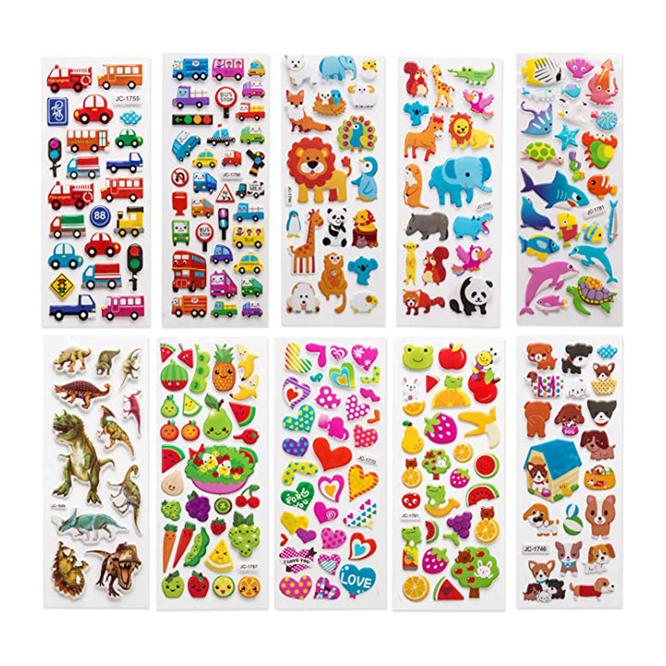 Diy 3D STICKER embossed with CUTE MOTIFS / CHILDREN'S ANIMATED STICKER ...