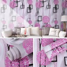 Pink Tree Square Wall Wallpaper 45cm x 10m Room Wall Wallpaper Pink ...