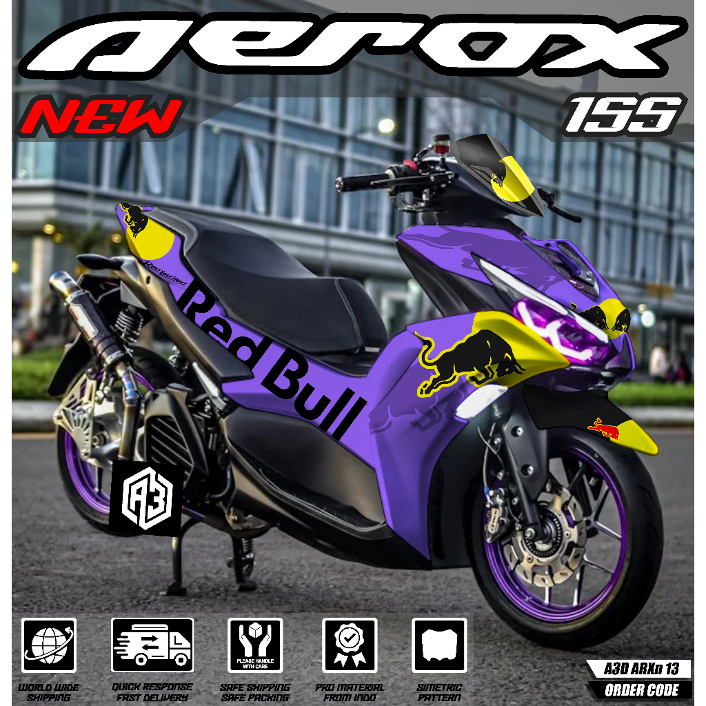 (C0D) Sticker Decal Aerox 155 New Full Body Custom Dekal Sticker Aerox ...