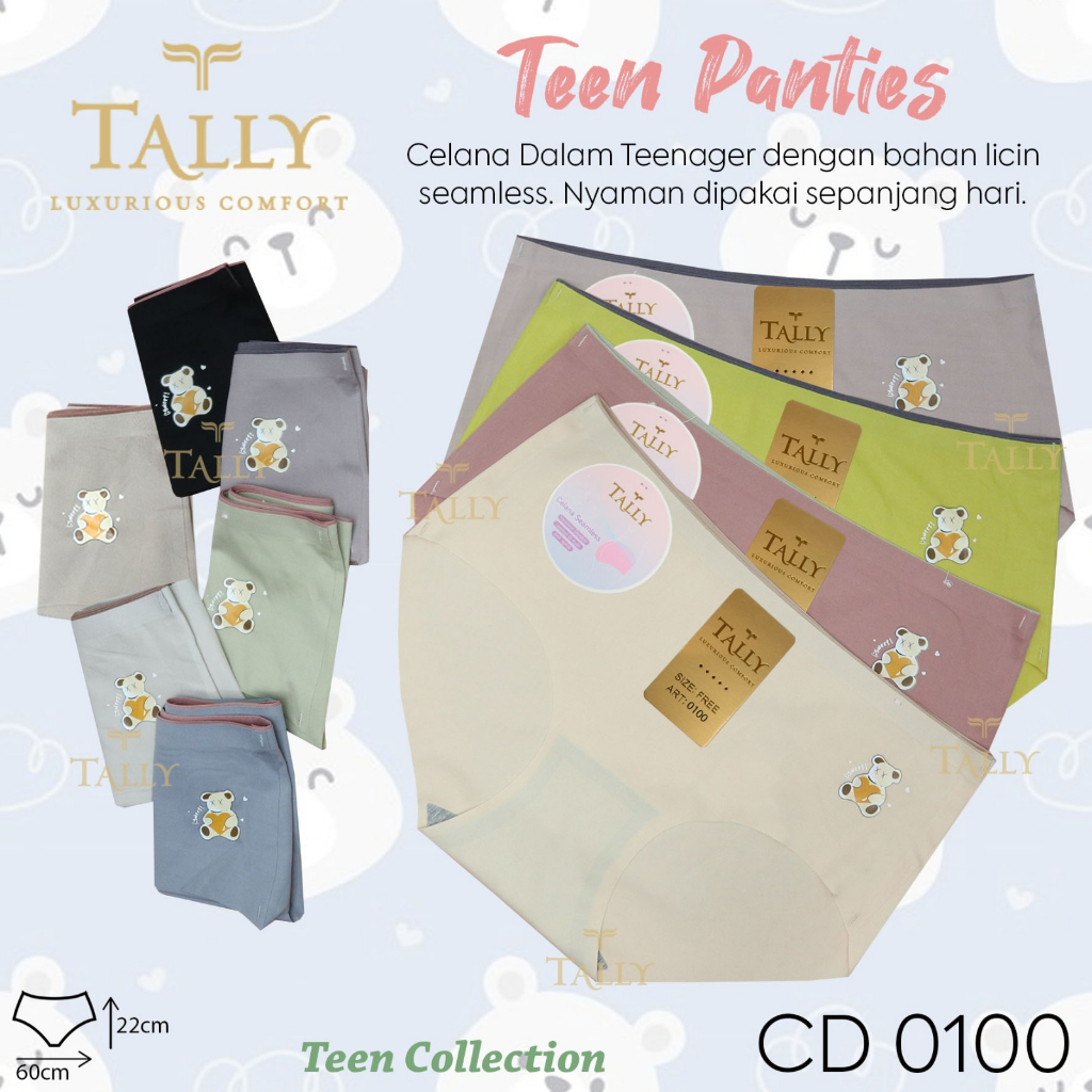 Tally CD 100 TEEN PANTIES - SEAMLESS ANTI-Slip TEEN Girls PANTIES ...