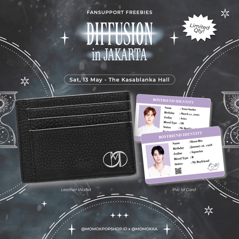Astro Moonbin Sanha Diffusion Freebies Wallet Fanmade | Shopee Malaysia