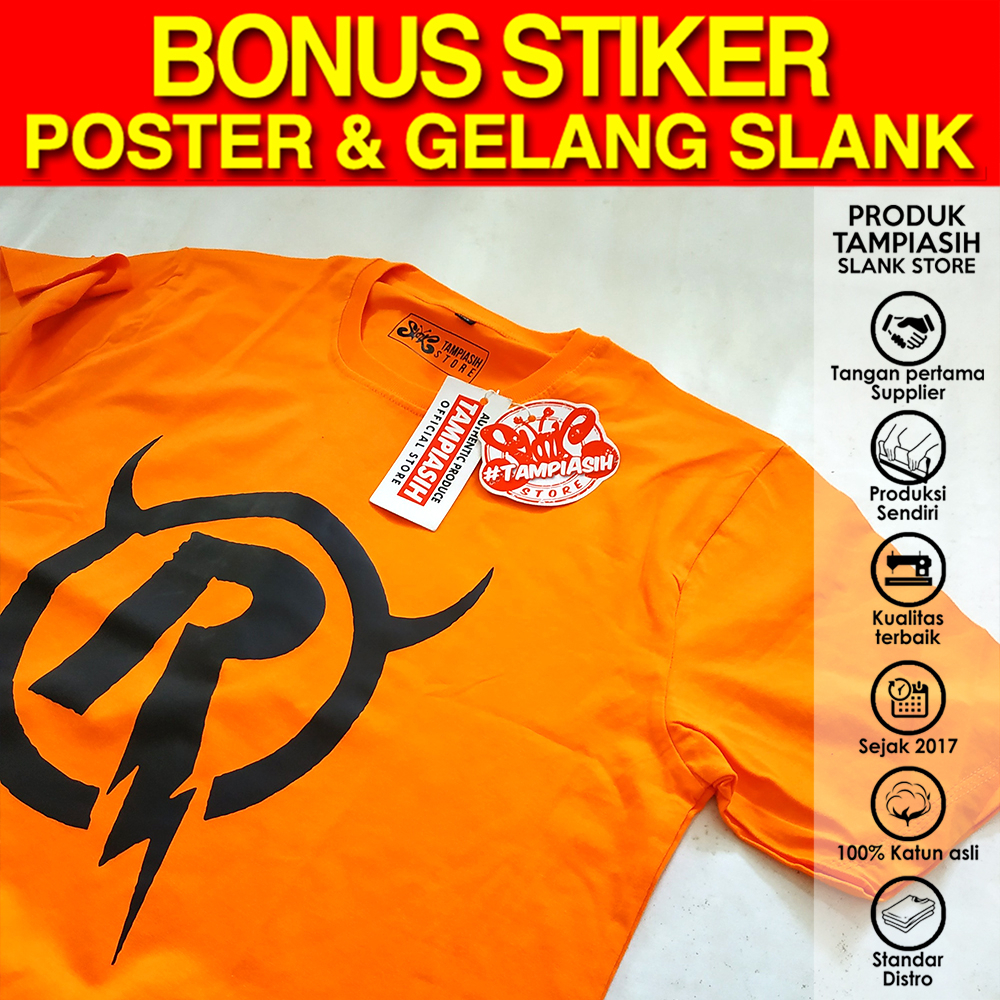 Ridho SLANK - OREN - Short Sleeve - 100% ORIGINAL MADE IN - BAJU KAOS ...