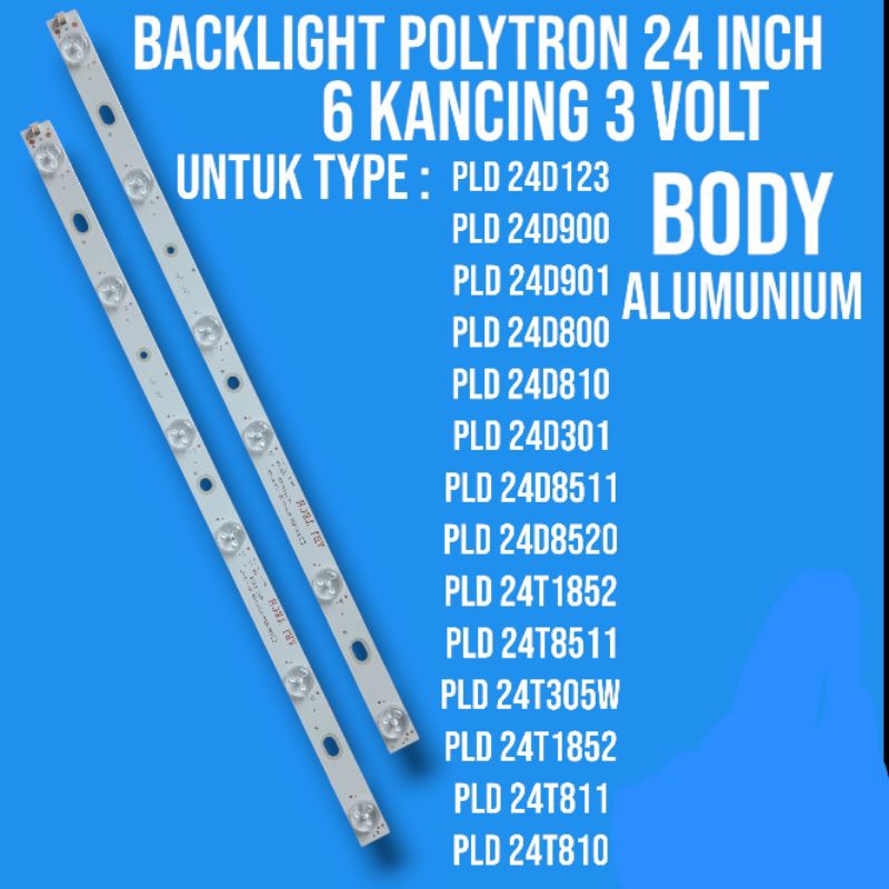 Polytron LED TV BACKLIGHT 24 INCH 6K 3V | Shopee Malaysia