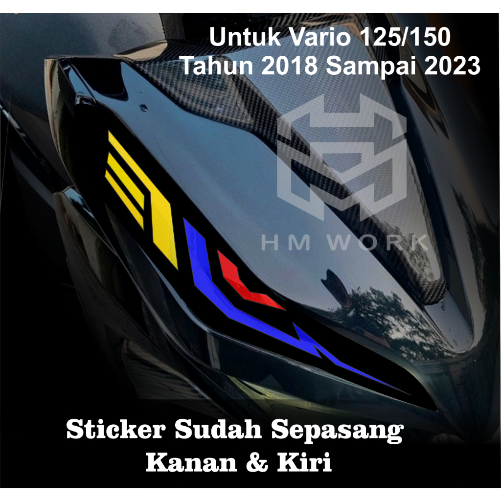 Sticker CUTTING Eyebrow VARIO ELANG 125/150 2018 To 2023 SEN Yellow ...