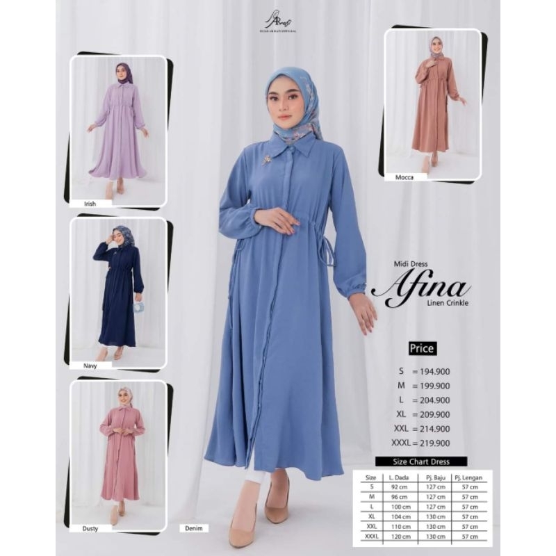 Afina Midi Dress By AR Rafi | Shopee Malaysia