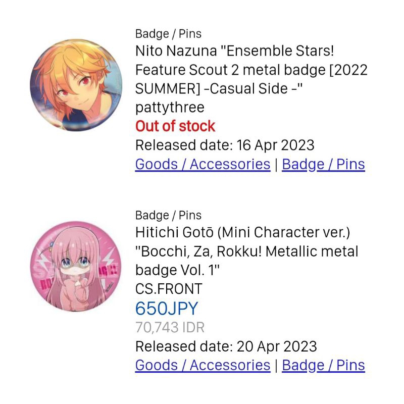 Ensemble Stars! Feature Scout 2 hologram badge [2022 SUMMER] -Casual ...