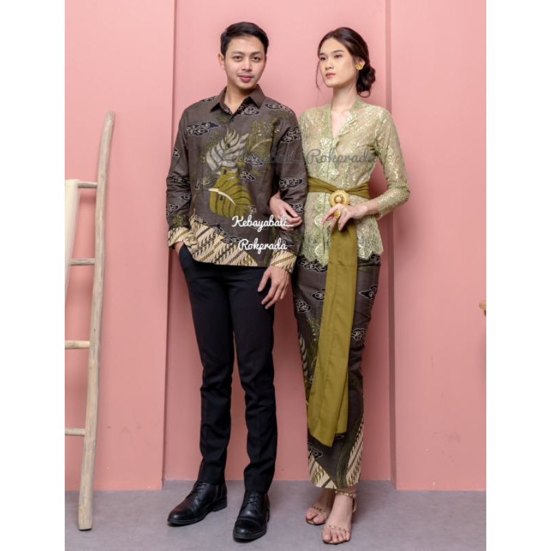 MODERN SAGE GREEN SARIMBIT BATIK COUPLE | Shopee Malaysia