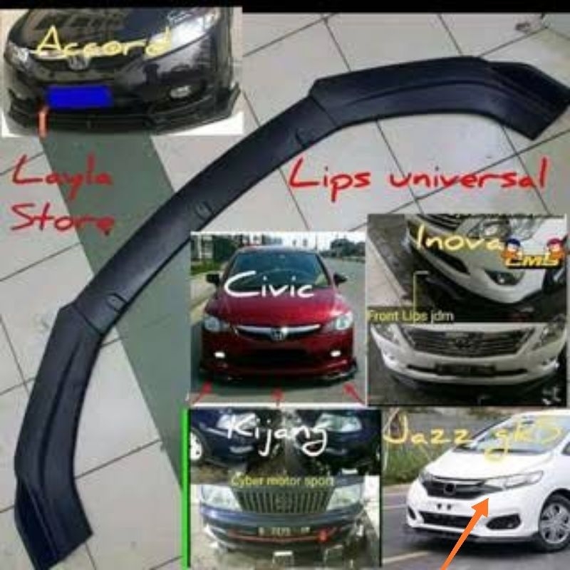 Front lips front bumper universal car winglets | Shopee Malaysia