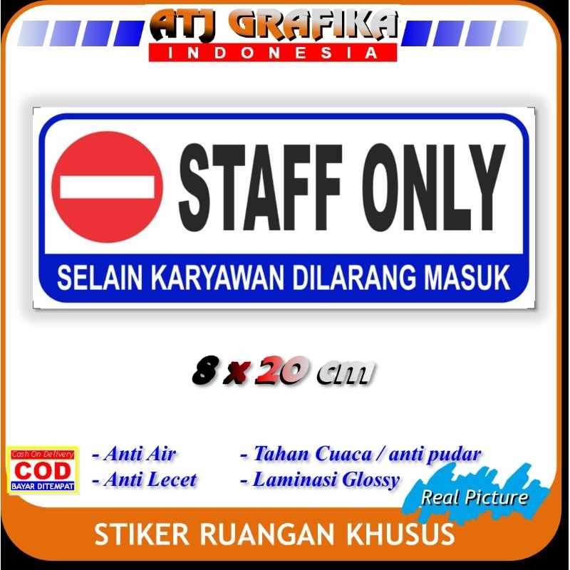 Sticker new staff only Special Room Employee sticker Office Shop Etc ...