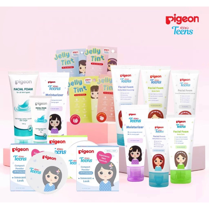Pigeon TEENS Facial Foam 100g | 40g | Moisturizer | Face Powder 12g ...