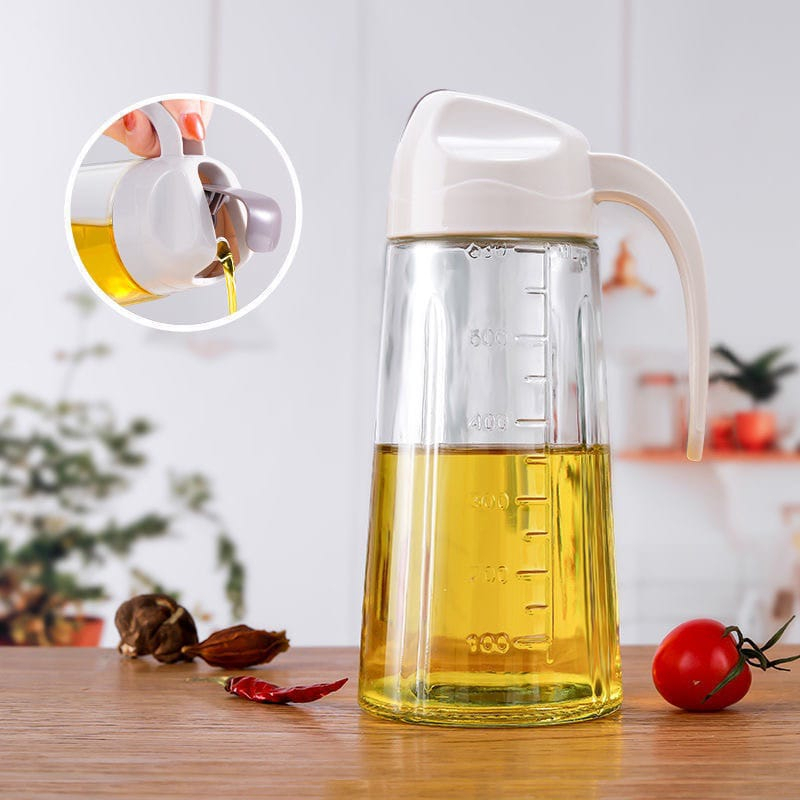 630ml Glass Cooking Oil Bottle/Multipurpose Glass Oil Storage | Shopee ...
