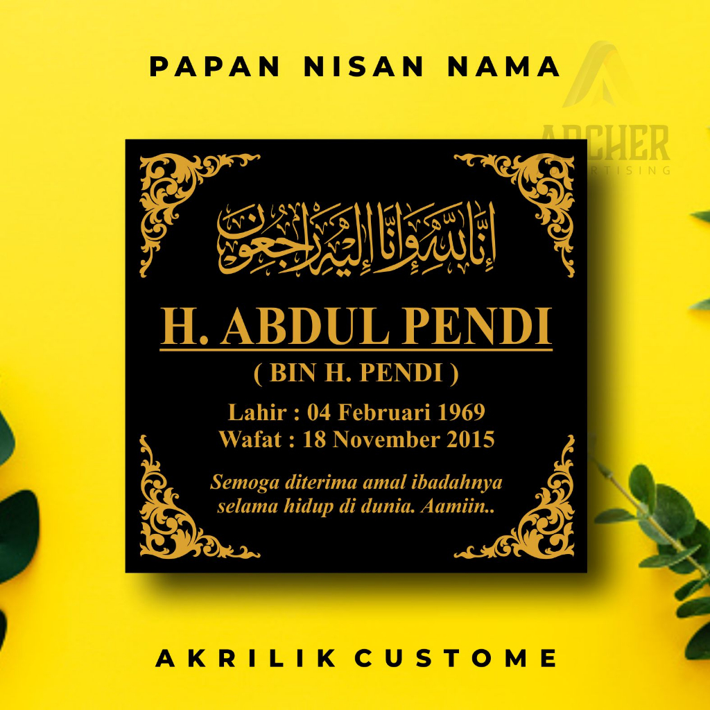 Acrylic Tombstone Name/Acrylic Tomb Name/Tomb Data Board | Shopee Malaysia