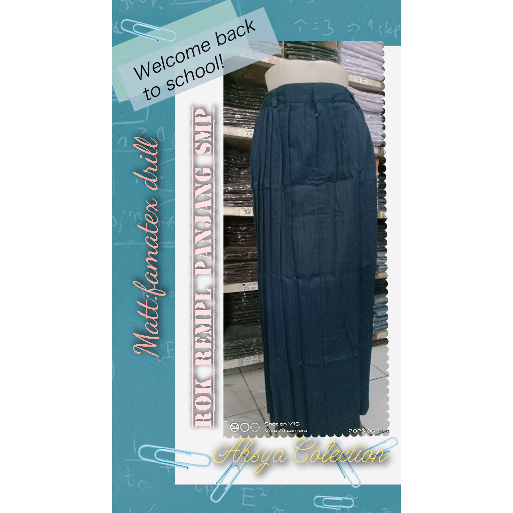 Blue Skirt REMPL FULL REMPL Junior HIGH School Uniform/Mts.Japan DRILL ...