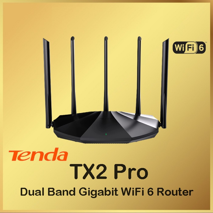 TENDA Tent TX2 pro Dual-Band Gigabit Wi-Fi 6 Router TX2Pro TX2 pro ...