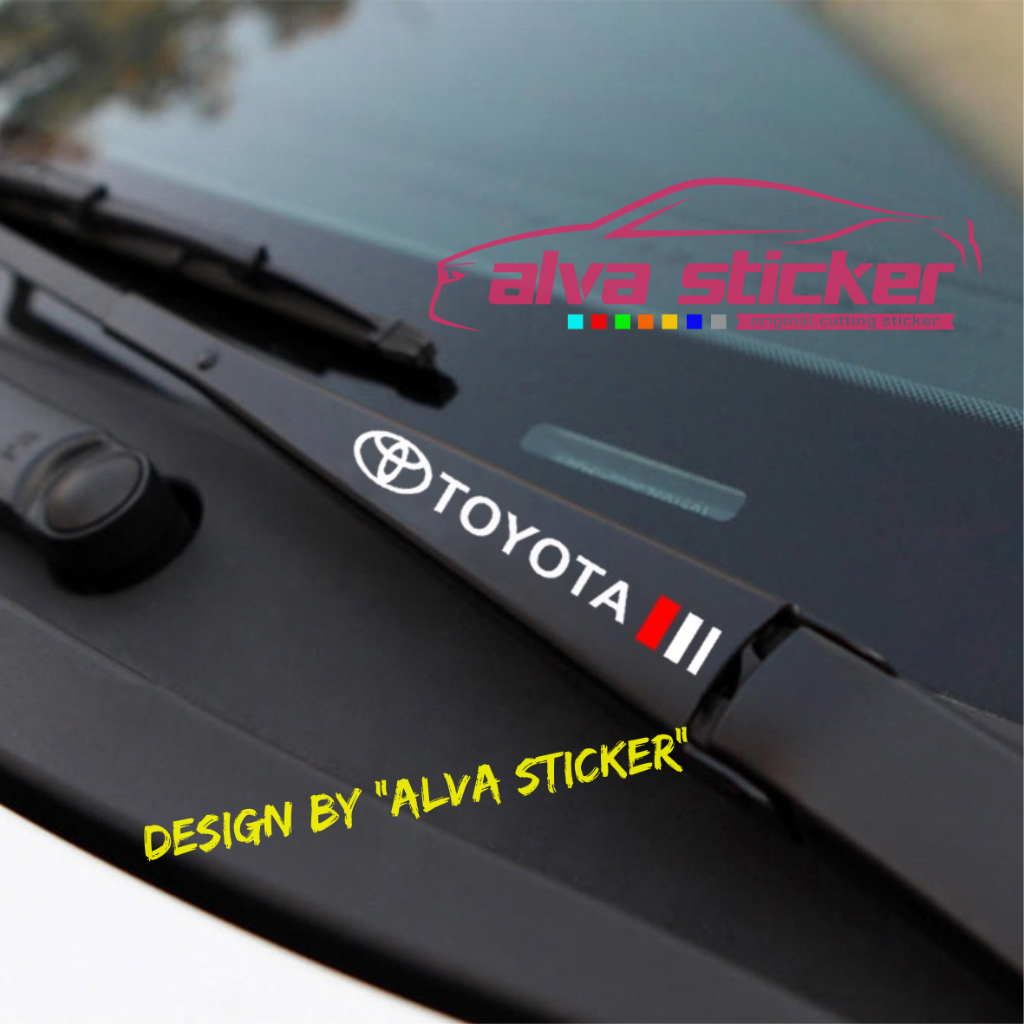 Toyota avanza innova fortuner calya camry raize front wiper sticker, 2 ...