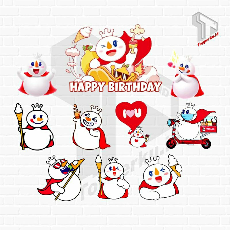 Cake TOPPER MIXUE ICE CREAM Birthday | Shopee Malaysia