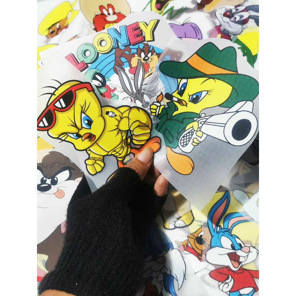 Dtf T-SHIRT IRON SCREEN PRINTING STICKERS LOONEY TUNES SERIES IMAGES ...