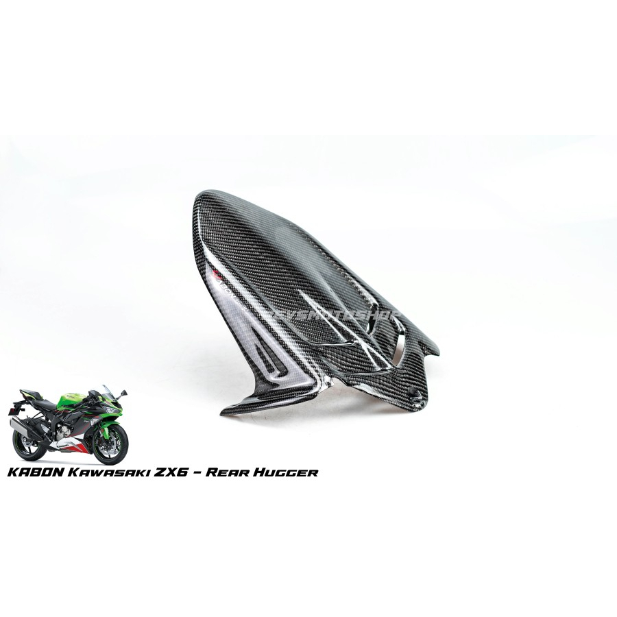 Carbon ZX6R ZX636 REAR HUGGER | Shopee Malaysia